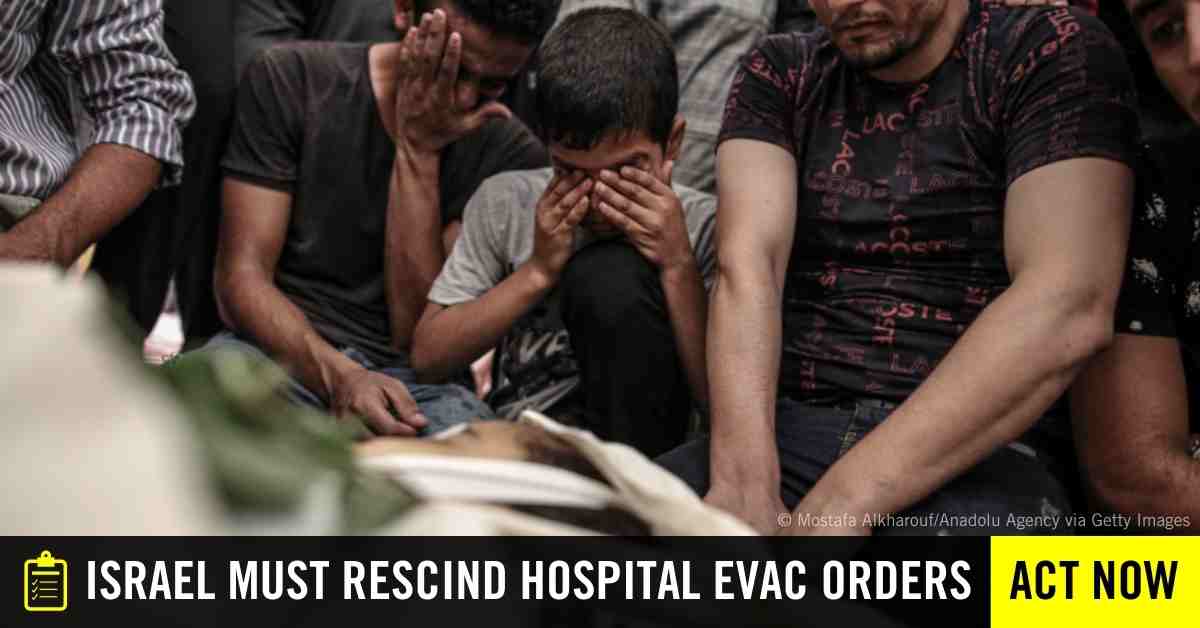 URGENT! Hospital evacuations “death sentence” for wounded in Gaza ...